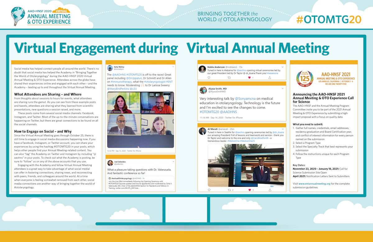 Virtual Engagement during Virtual Annual Meeting | AAO-HNS Bulletin